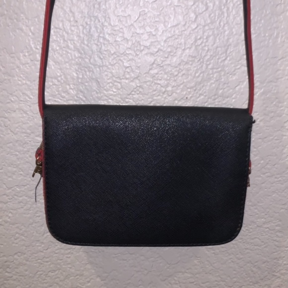 Bags | Small Cute Black And Red Crossbody Bag | Poshmark